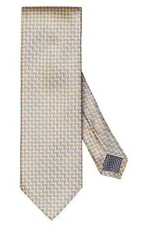 Eton Zigzag Jacquard Silk Neck Tie