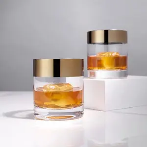 VISKI Irving Crystal Tumblers With Rim Set Of 2