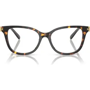 Tory Burch 53mm Square Eyeglasses - Brown Tort
