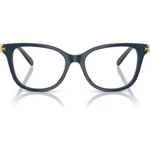 Tory Burch 53mm Square Eyeglasses - Dark Blue