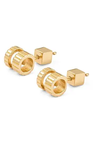 IVI LOS ANGELES Slot Stud Earrings - Yellow Gold