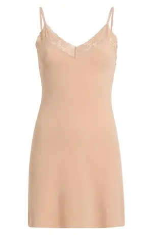 Commando Double Take Lace Trim Slip - Beige