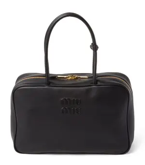 Miu Miu Leather Beau Shoulder Bag - Black
