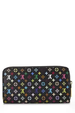 LOUIS VUITTON Takashi Murakami X Monogram Multicolore Zippy Continental - Black