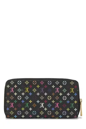 LOUIS VUITTON Takashi Murakami X Monogram Multicolore Zippy Continental - Black
