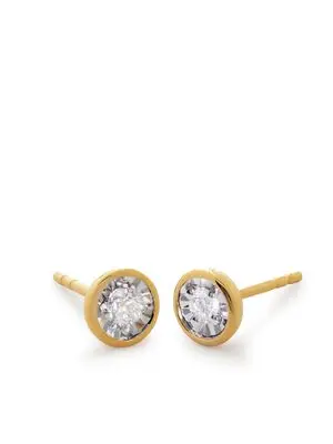 Monica Vinader Solitaire Earrings - Gold