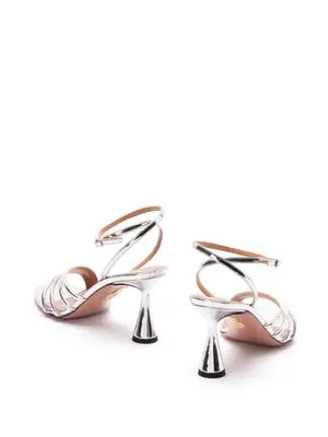 AQUAZZURA 75mm Latour Sandals - Silver