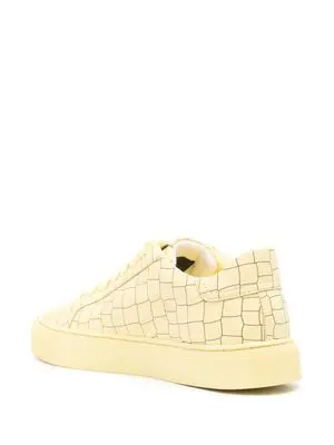 HIDE&JACK Essence Croco Textured Sneakers - Yellow