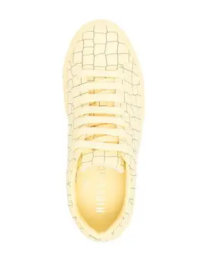 HIDE&JACK Essence Croco Textured Sneakers - Yellow