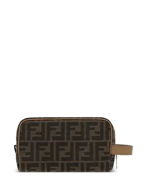 Fendi Small Ff-jacquard Wash Bag - Brown