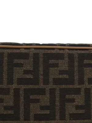 Fendi Small Ff-jacquard Wash Bag - Brown