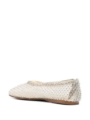 FORTE_FORTE Crystal-embellished Ballet Flats - Gold