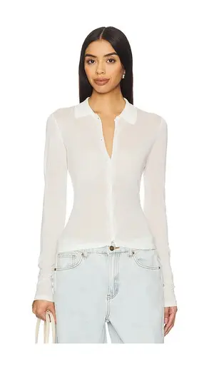 Lioness Banks Long Sleeve Knit Top - Ivory