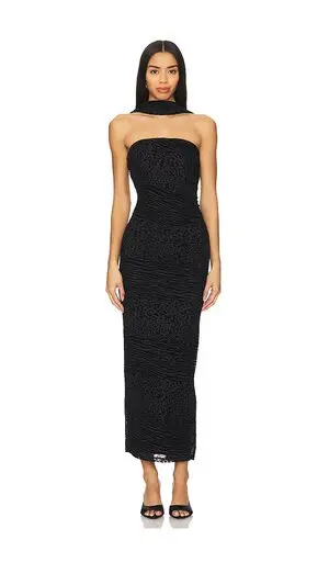 RUNAWAY THE LABEL Alessi Midi Dress - Black