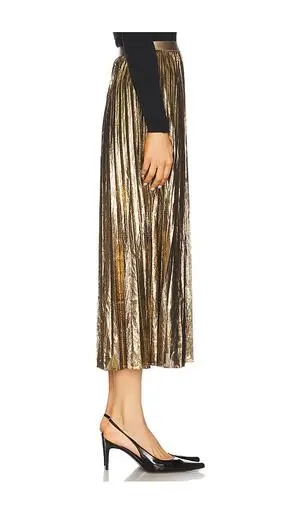 Heartloom Enora Pleated Metallic Skirt