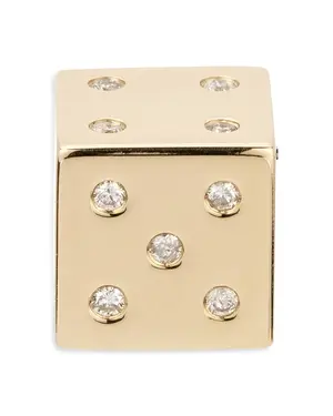 Adina Reyter 14k Yellow Diamond Dice Pendant