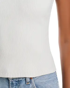 Veronica Beard Ribbed Tank - Off White