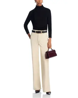 Veronica Beard Taylor High-rise Wide Leg Trousers