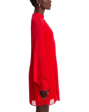 BOSS High Neck Blouson Sleeve Dress - Goji Berry