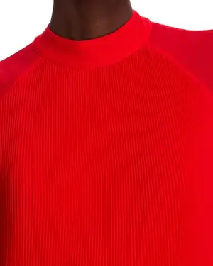 BOSS High Neck Blouson Sleeve Dress - Goji Berry