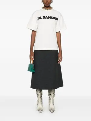 JIL SANDER Logo-print T-shirt - Neutrals