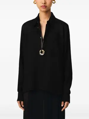 AMI Paris Long-sleeved Contrasted Shirt