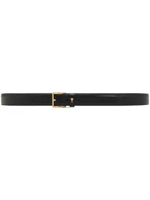 Ami Paris Leather Belt - Black