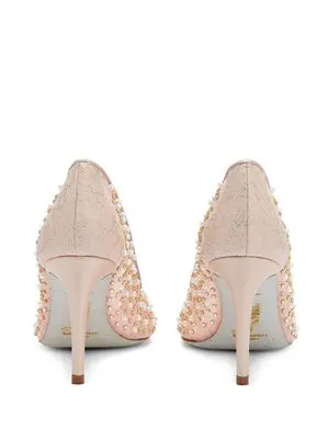 Rene Caovilla 80mm Lace Pumps