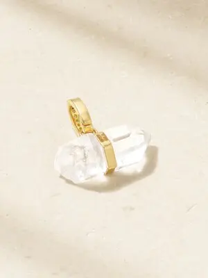 Jia Jia 14-karat Gold, Quartz And Diamond Pendant