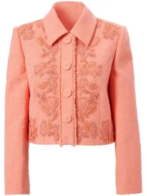 Carolina Herrera Embroidered Cropped Jacket