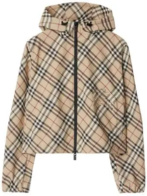 Burberry Check Jacket - Neutrals