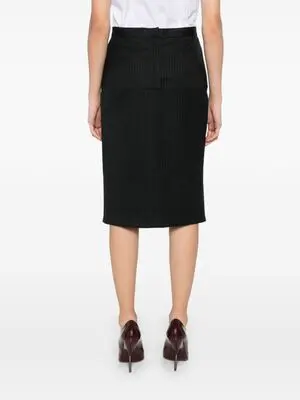 Fendi Pinstriped Pencil Skirt