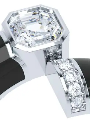LOEV 18k White Gold Toi Et Moi Diamond Ring