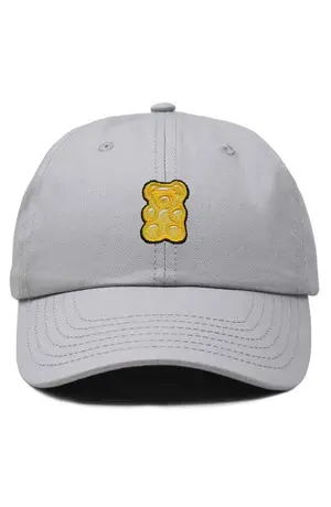 DALIX Dalix Gummy Embroidered Baseball Cap Gray