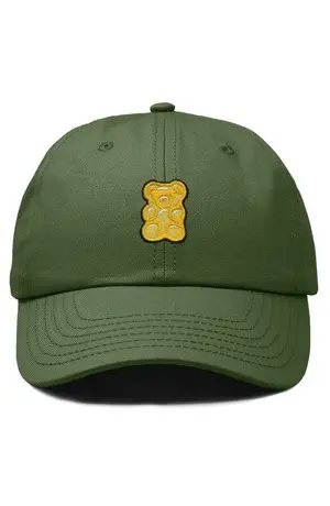 DALIX Dalix Gummy Embroidered Baseball Cap Olive