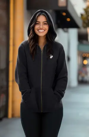DALIX Zip Fleece Hoodie