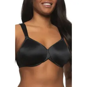 Felina Stellar Smooth Satin Unlined Underwire Bra - Black