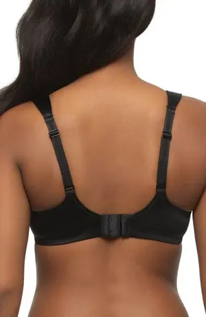 Felina Stellar Smooth Satin Unlined Underwire Bra - Black