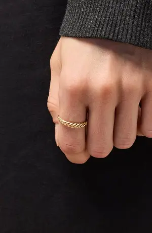 ANA LUISA Dome Rope Ring
