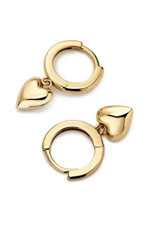 ANA LUISA Solid Heart Drop Hoop Earrings