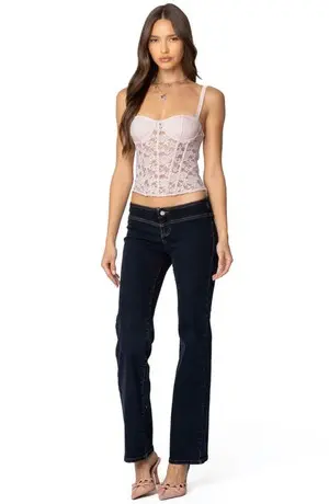 EDIKTED Lace Corset Top