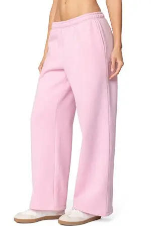 EDIKTED Logo Wide Leg Sweatpants