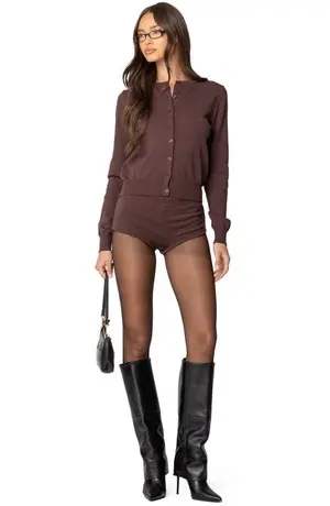 EDIKTED Ashlin Knit Micro Shorts