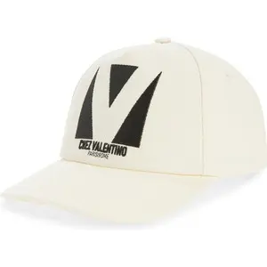 Valentino Garavani Chez Baseball Cap - Ivory/black