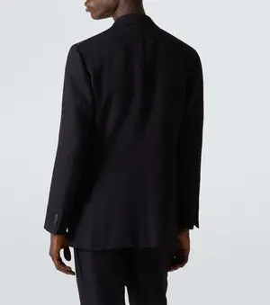 SAMAN AMEL Wool Twill Blazer - Blue