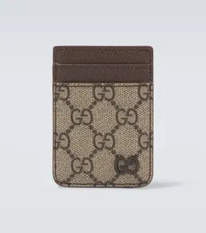 Gucci Gg Canvas Card Holder - Black