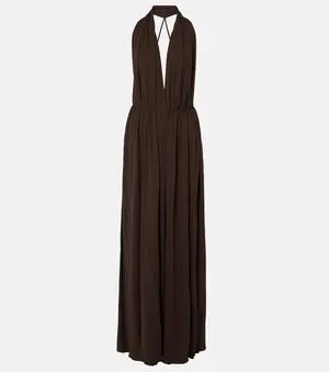 THE ROW Pharao Gathered Gown - Brown