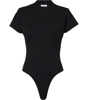 Alaïa Cotton-blend Bodysuit - Black