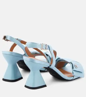 GANNI Big Bow Satin Sandals