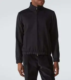 SAMAN AMEL Camillo Cashmere Bomber Jacket